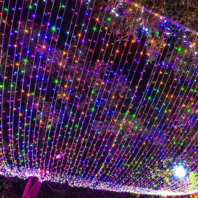 LED small colorful lights flashing string lights full of stars New Year ...