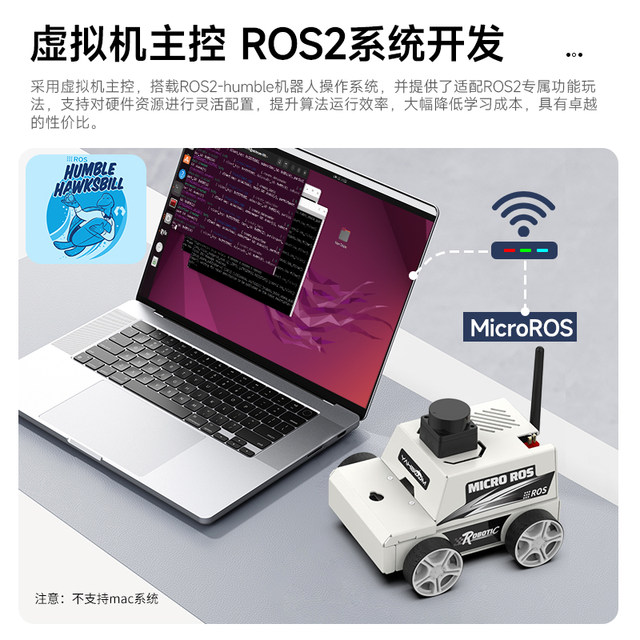 Yabo Intelligent MicroROS educational robot ROS2 car visual recognition SLAM mapping navigation ...