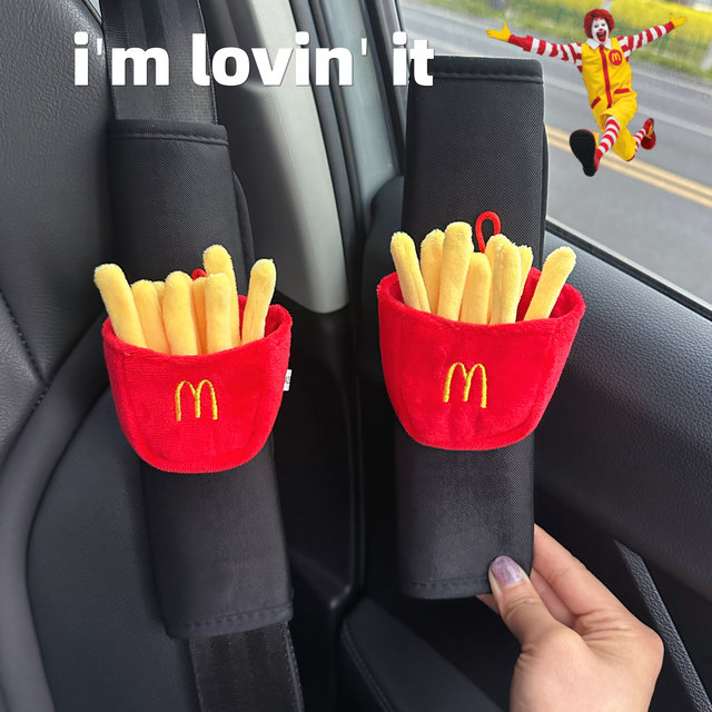 Cute McDonald's French fries seat belt shoulder cover protective cover ...
