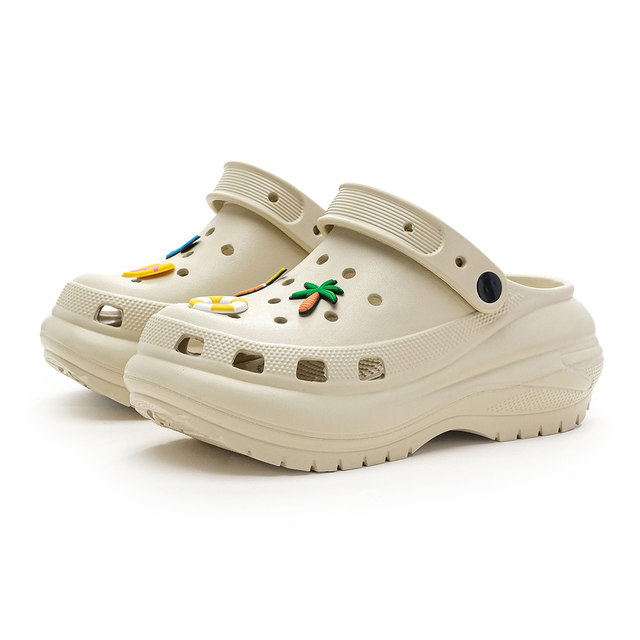Thick-soled Croc Shoes Women's 2024 New Summer Anti-Slip Breathable ...