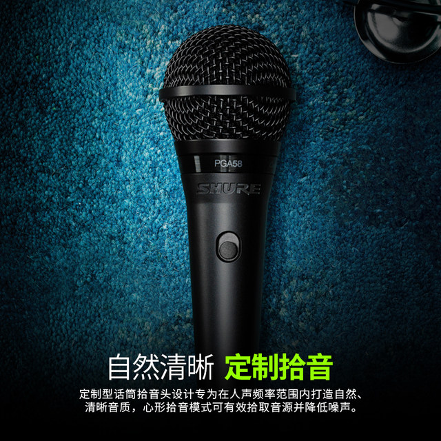 Shure PGA58 microphone vocal live speech karaoke and singing ...