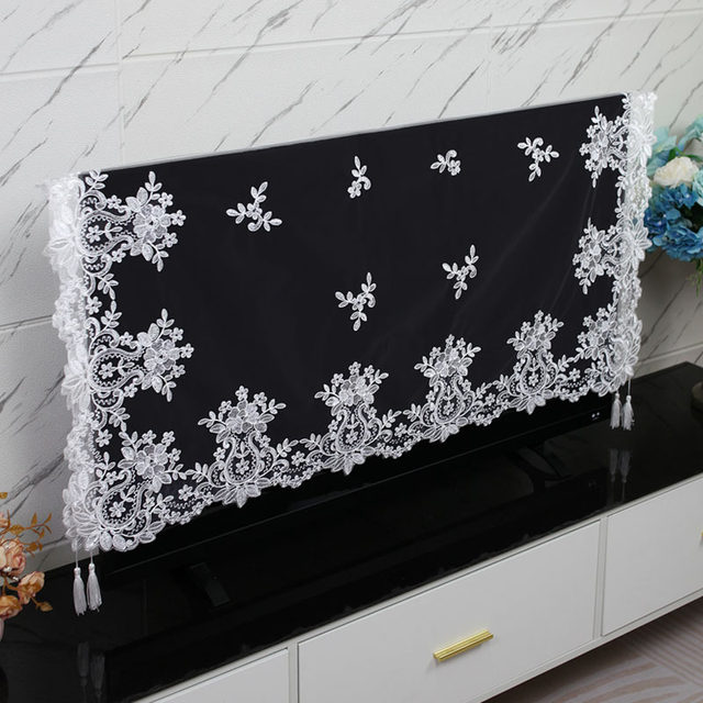 Lace TV cover fabric lace white European cover cover embroidery 42 ...