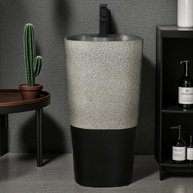Ceramic column basin wash basin floor-standing integrated basin outdoor ...