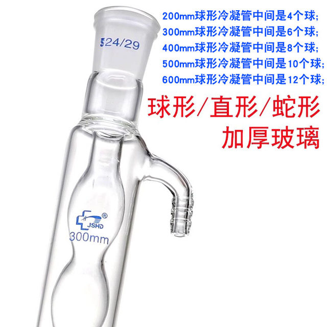 Straight condenser tube, snake-shaped condenser tube, spherical ...