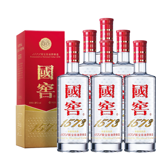 Guojiao 1573 38-degree box, strong fragrance white wine 500ml*6, send ...