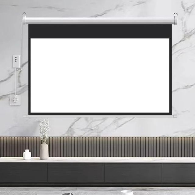 Electric projection screen remote control lifting 4K high-definition ...