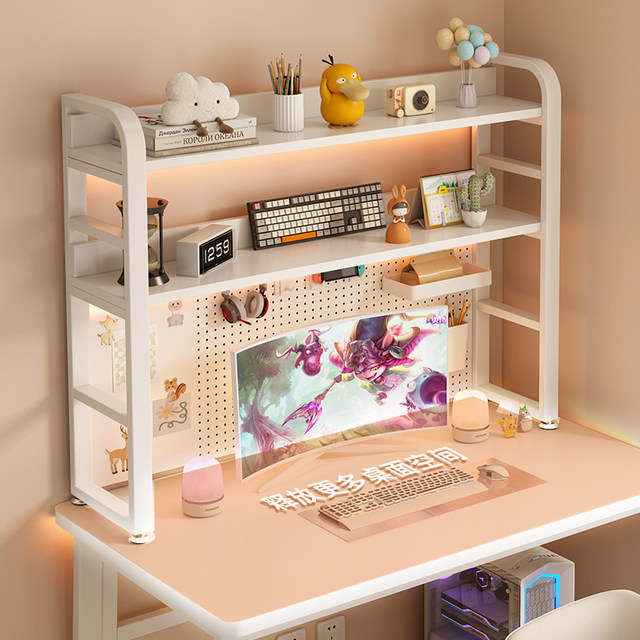 Desktop storage rack office desk multi-layer bookshelf wrought iron ...