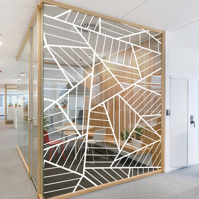 Company logo conference room inspirational frosted glass stickers ...
