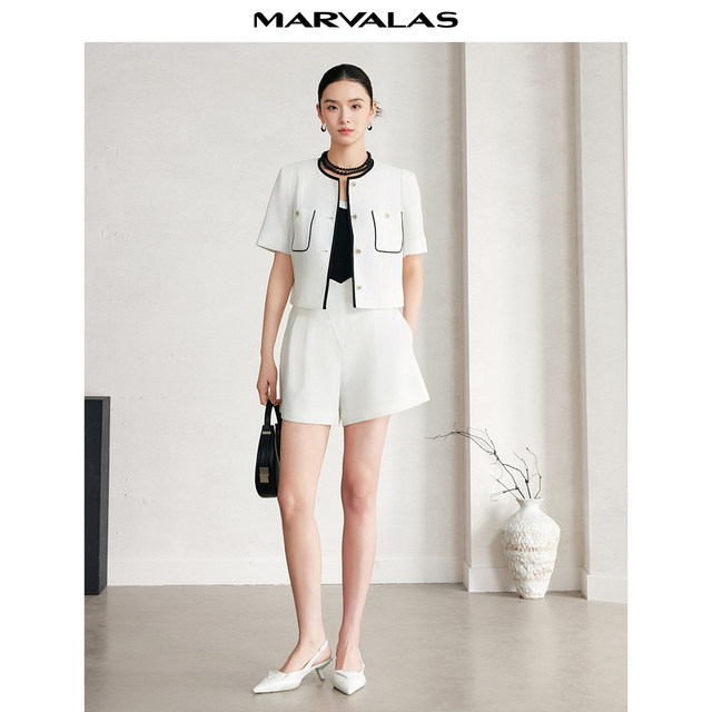 Mandeshi acetate short jacket 2025 summer new small fragrance style ...