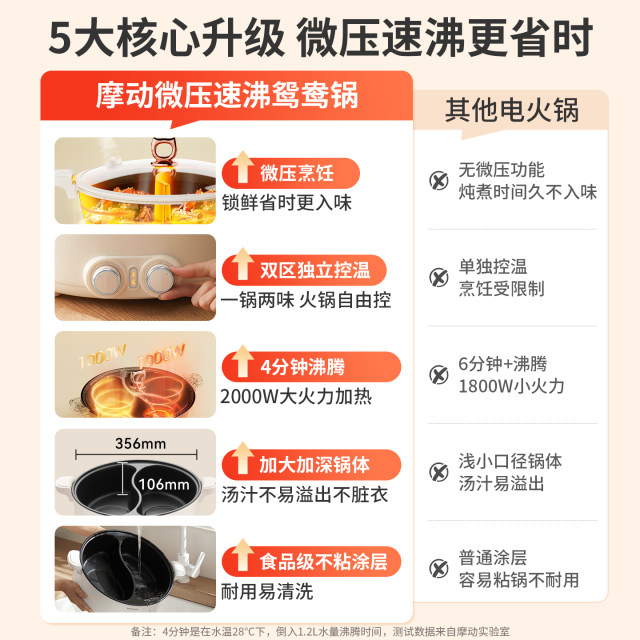 Motorized Yuanyang electric hot pot electric pot household electric ...