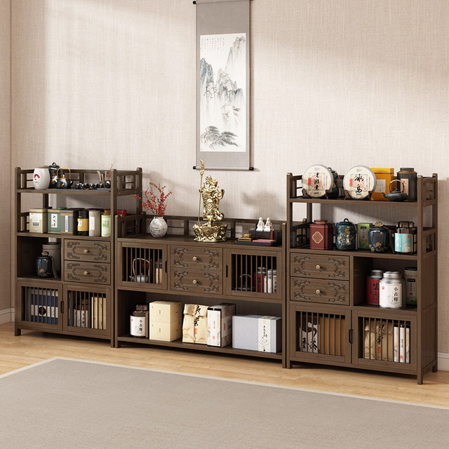 Living room sofa tea cabinet storage rack side table small book rack ...