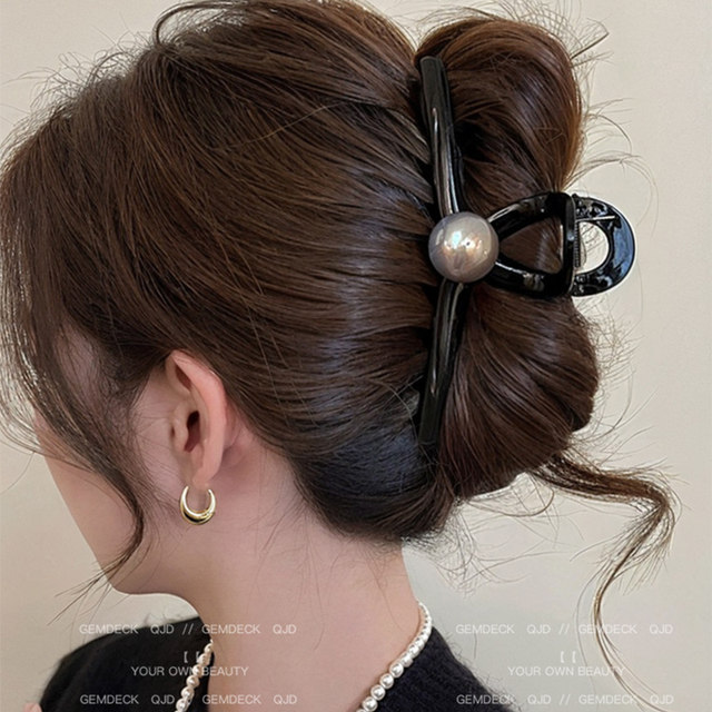 Light luxury temperament grab clip women's high-end 2024 new hair clip ...
