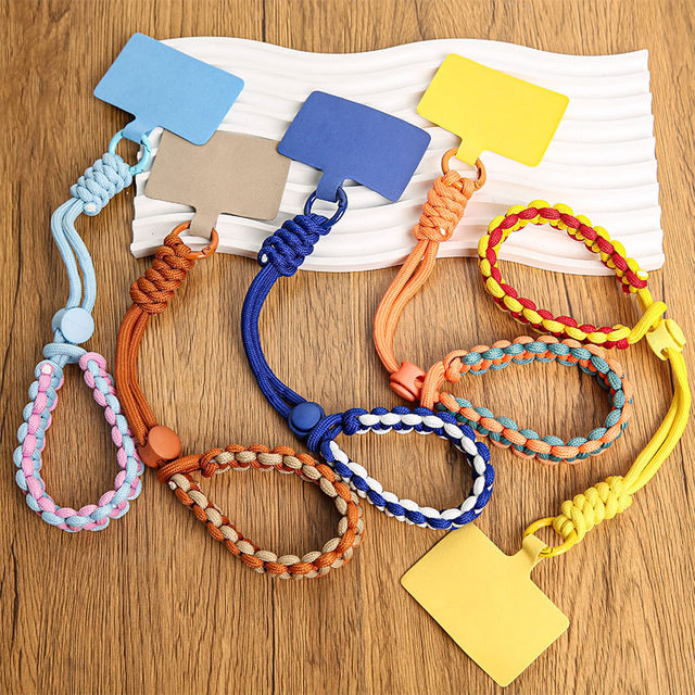 Mobile phone lanyard, adjustable short rope, hand-woven mobile phone ...