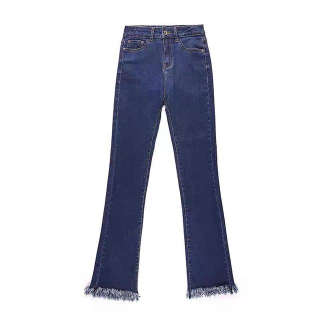 Autumn new high -waisted micro -flared pants women's nine -point jeans ...