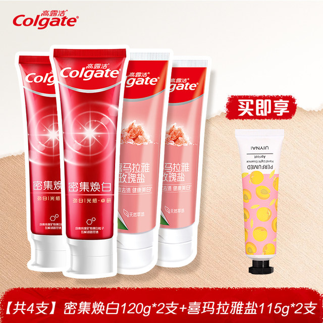Colgate toothpaste intensive whitening rose salt family combination ...