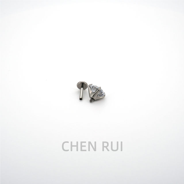 Ear bone nail titanium alloy long rod flashes flashed ear pierced ear ...