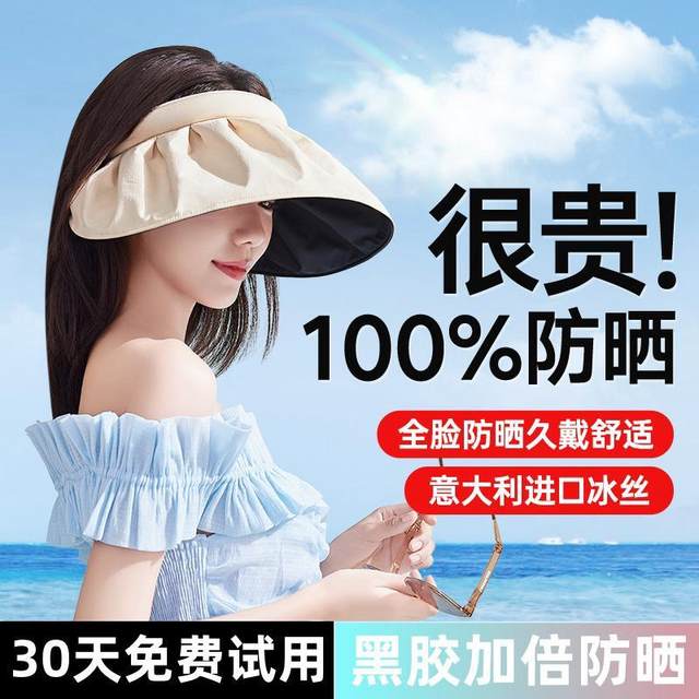 Shell sun protection hat 2024 new anti-UV sunshade large brim seaside ...