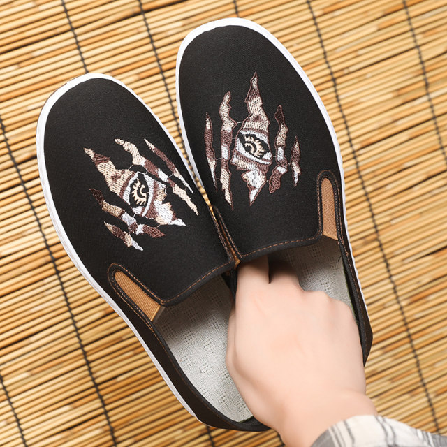 Large size Chinese style cloth shoes men's national style embroidered ...