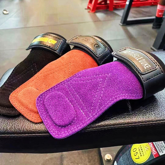 Muscle Duke cowhide power-assisted belt fitness gloves pull-up grip men ...
