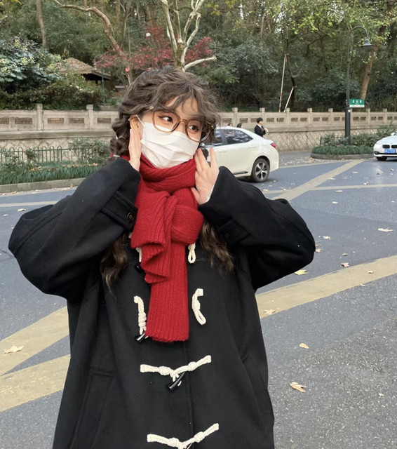 Ghost matching red scarf for women winter Christmas and New Year ...