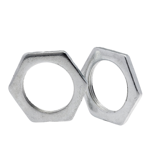 National standard 808 galvanized fine tooth hexagonal thin nut lamp ...