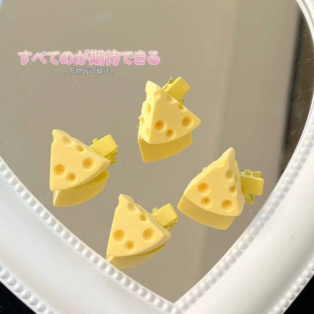 Cheese cheese hair clip cards Small broken hair bangs, front forehead ...