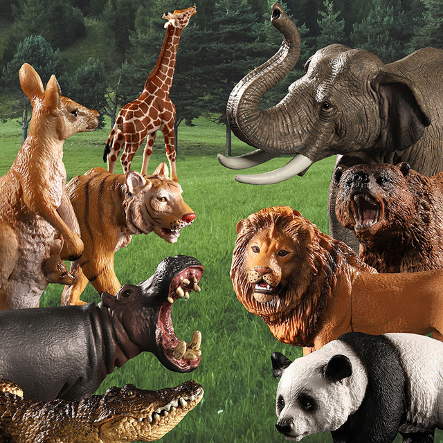 Simulated animal model toy set Solid marine life safari baby cognition ...