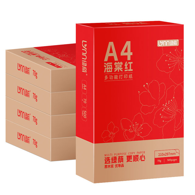 Lvyin whole box A4 paper printing paper 2500 pieces 70g thickened 80 ...
