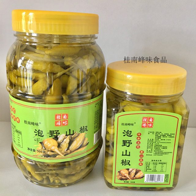 Guangxi wild mountain pepper pickled peppers, millet pepper, chicken phoenix, beef, bamboo shoot ...