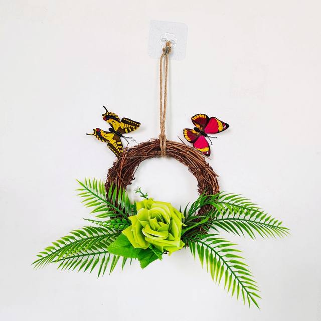 Rural Wind Fake Flower Hanging Flower Ring Wall Wall Wall Ring Circle ...