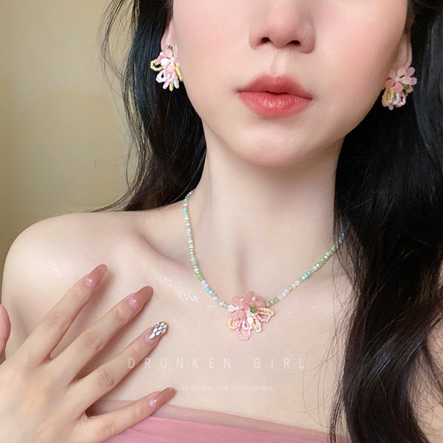 Haitang Duoduo Colorful Beaded Necklace for Girls 2025 New Clavicle ...