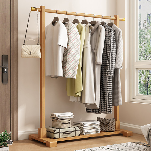 Clothes rack floor-standing bedroom simple clothes rack household ...