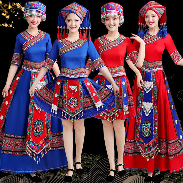 New Guangxi Zhuang costumes for women, ethnic minority costumes, Yao and Zhuang costumes, Miao ...