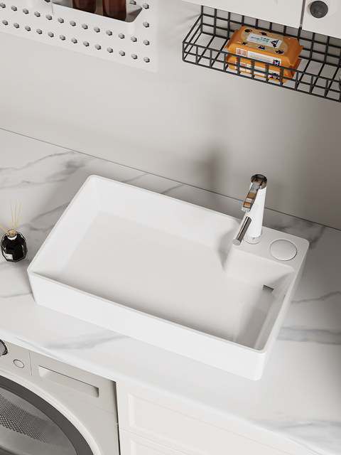 Home balcony upper basin side drain wash basin wash basin table control ...