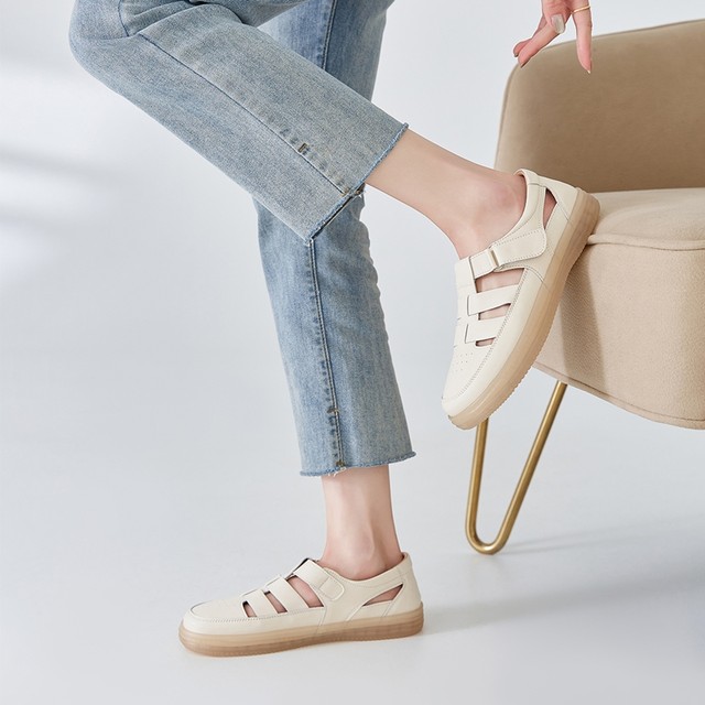 ZHR Baotou Roman Sandals for women in 2024 summer new style of genuine ...