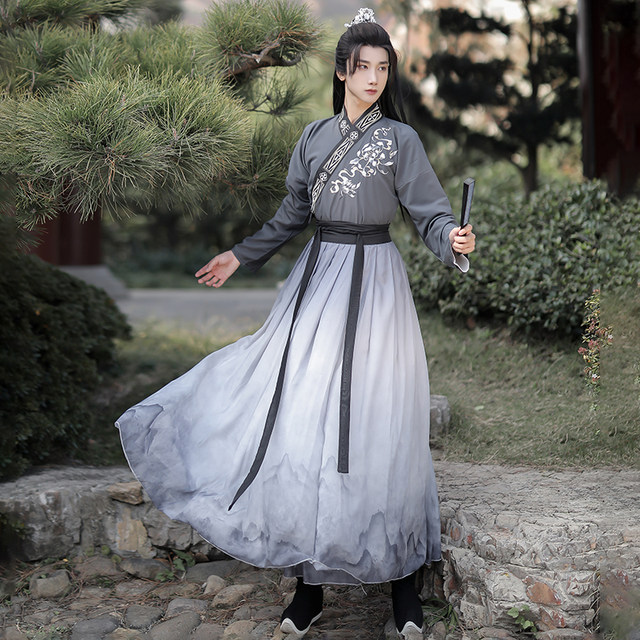 The original Hanfu men's clothing is full of Wei Jinfeng, a wide ...