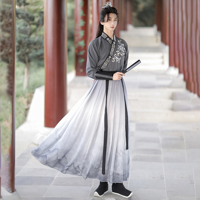 The original Hanfu men's clothing is full of Wei Jinfeng, a wide ...