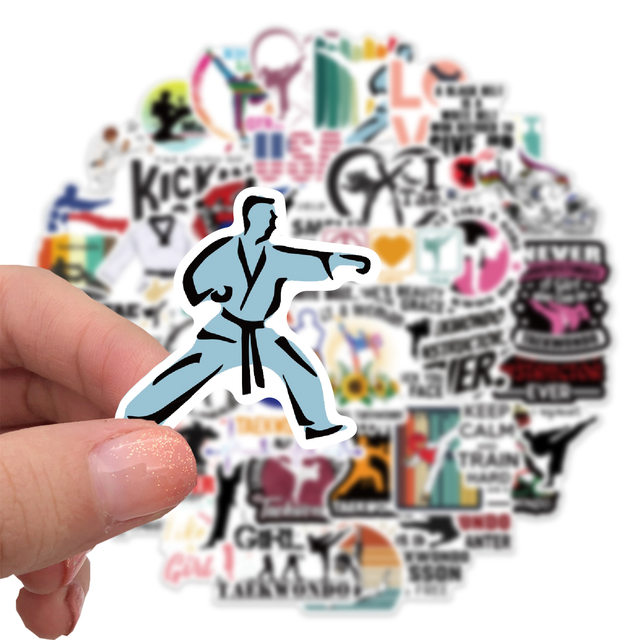 50 Kung Fu Fighting Stickers Taekwondo Karate Stickers Mobile Phone ...
