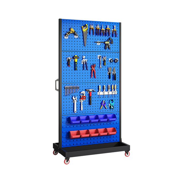 Mobile double-sided hardware tool rack material rack tool storage tool ...