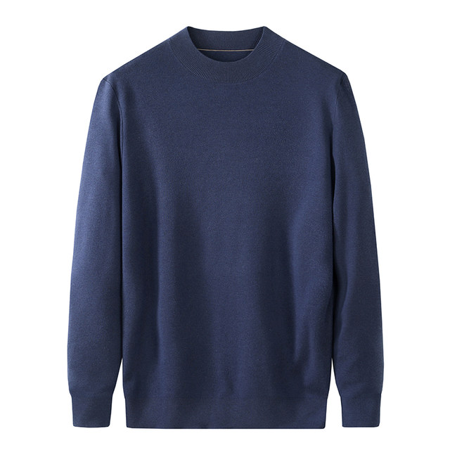 Autumn and winter warm middle neck knitting goat cashmere sweater men's ...