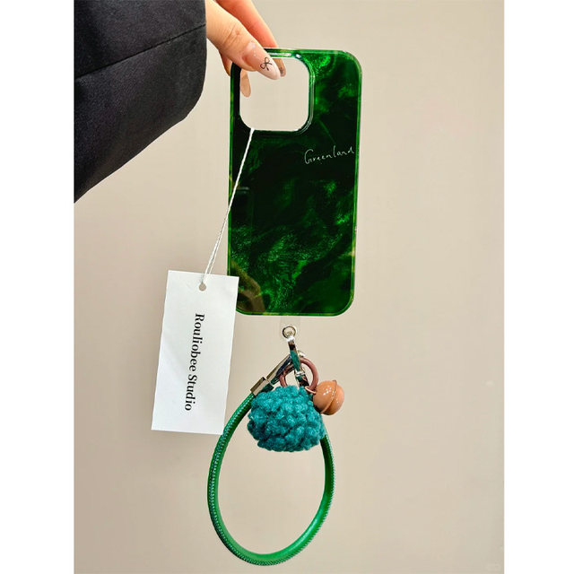 Douyin's same ink dark green suitable for Apple 16promax mobile phone ...
