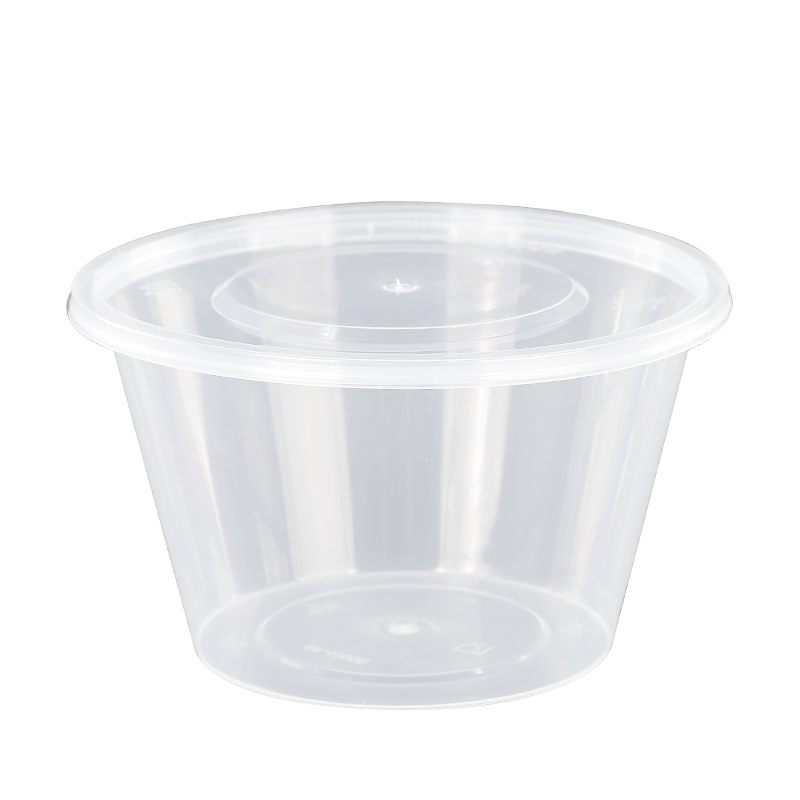 Thickened transparent round 1000ML disposable lunch box plastic takeout ...