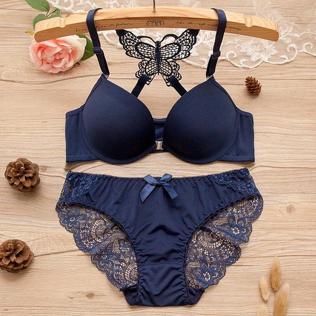 Front buckle bra new style butterfly beautiful back lingerie female ...