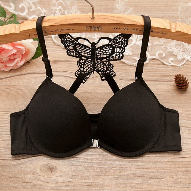 Front buckle bra new style butterfly beautiful back lingerie female ...