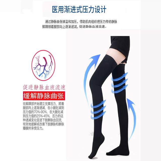 Medical varicose vein elastic socks pantyhose female second -level ...