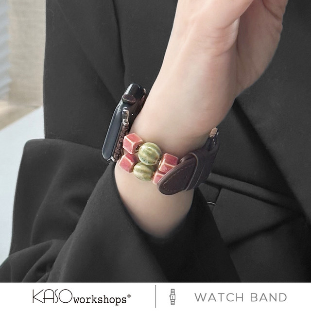 KASO is suitable for iWatch8 strap S9 ceramic chain Apple watch ...