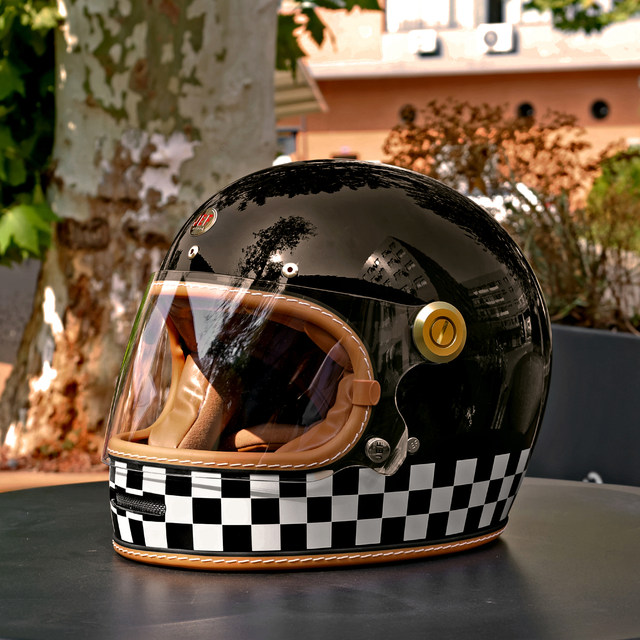 Taiwan Jef helmet retro full helmet men and women autumn and winter ...