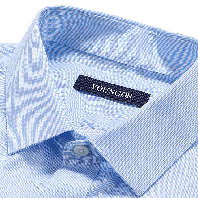 Yager shirt autumn and winter casual pure cotton DP iron stripes long ...