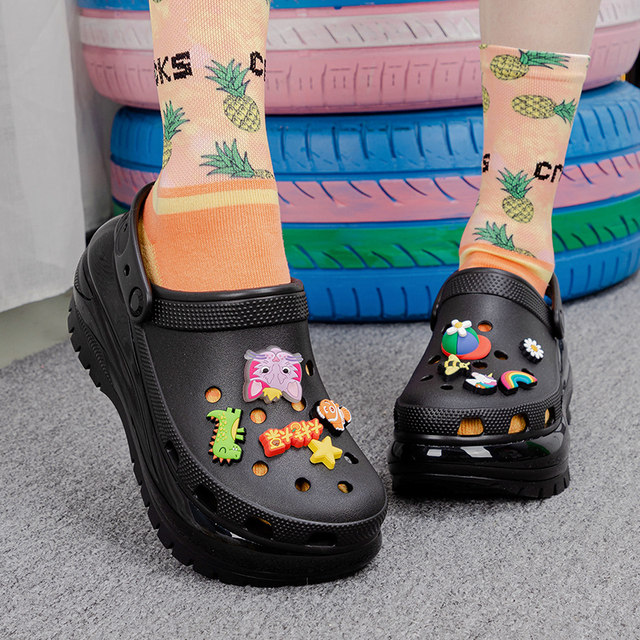 Crocs Clog Cave Shoes Thick Sole Beach Shoes Casual Light Slippers ...