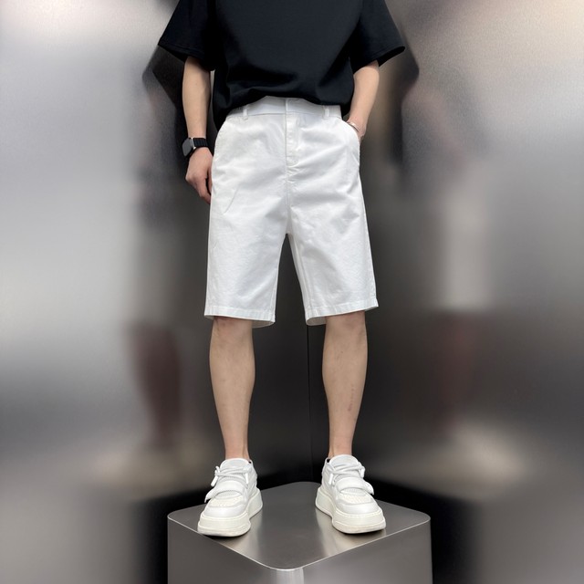 2025 summer new solid color five-point pants for men simple trendy ...